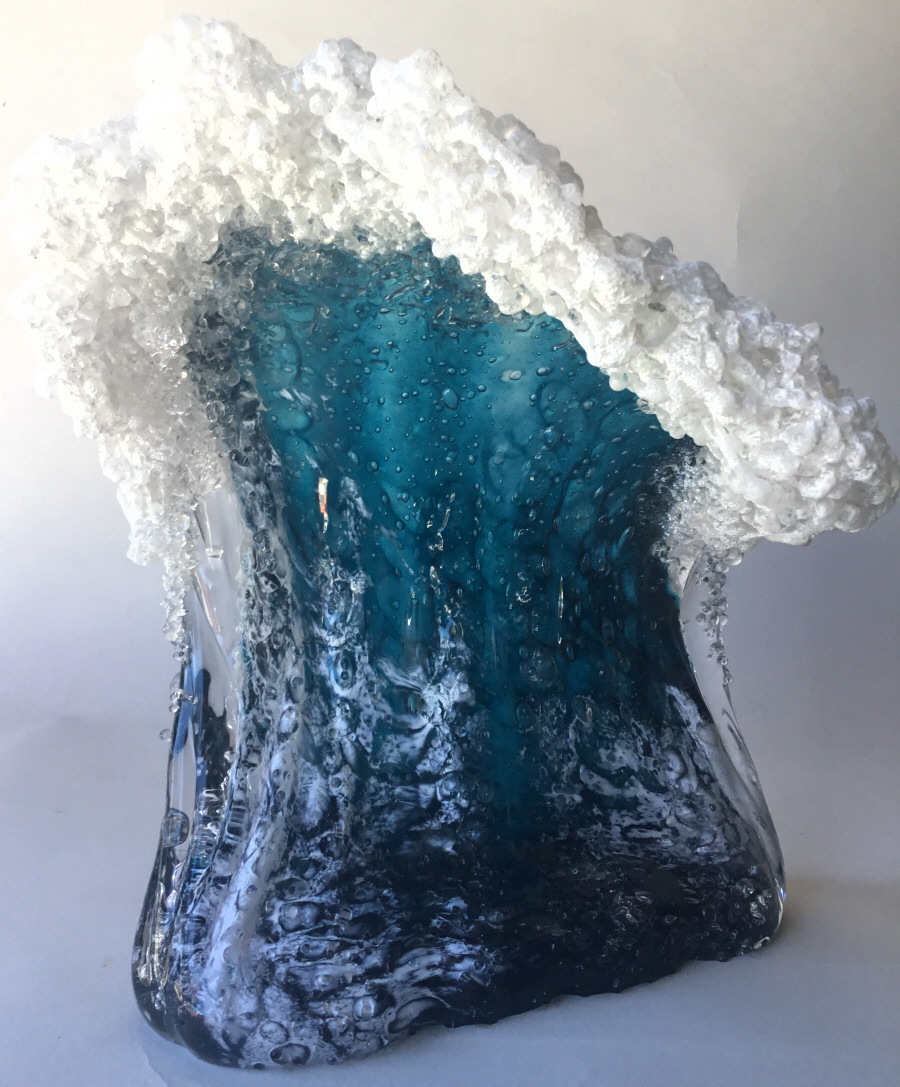 Art Glass Wave Sculpture from Kela's...a glass gallery on Kauaii