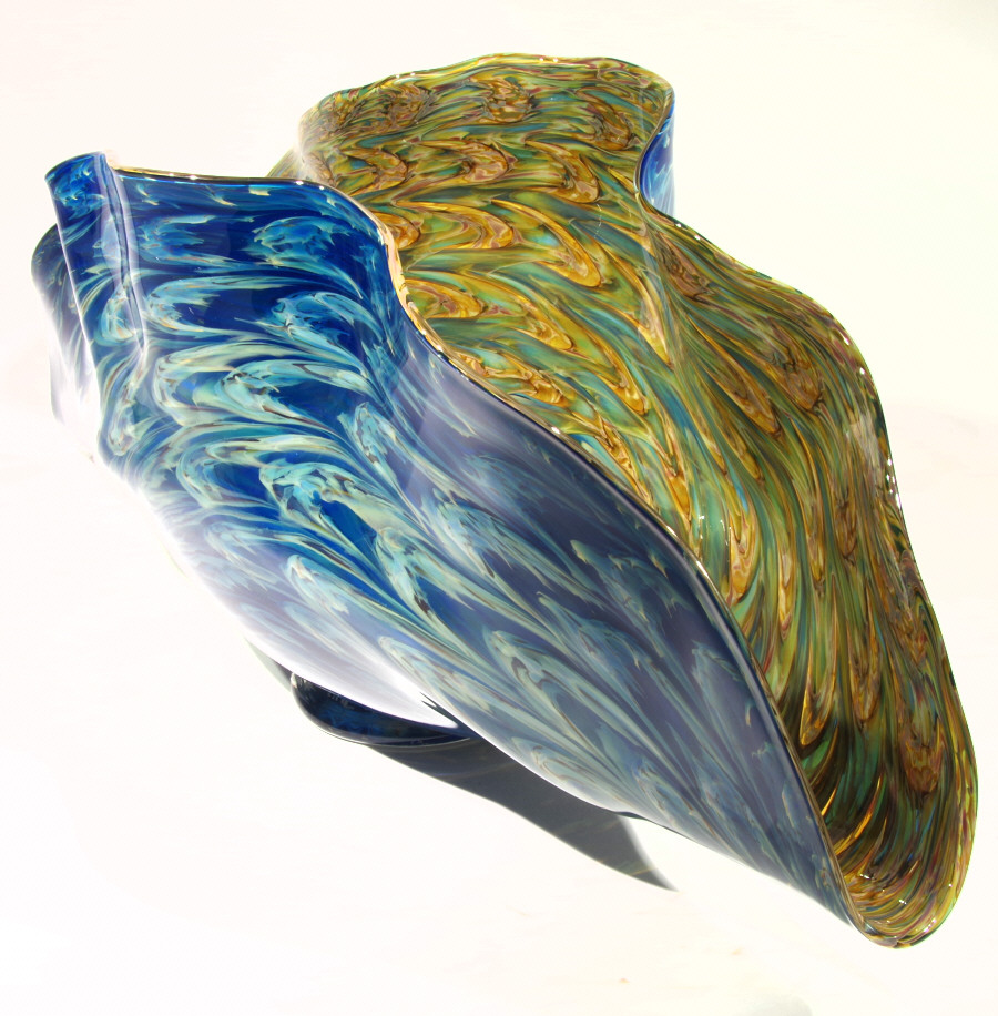 Art Glass Shell Platter from Kela's...a glass gallery on Kauaii