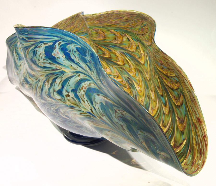 Art Glass Shell Platter from Kela's...a glass gallery on Kauaii