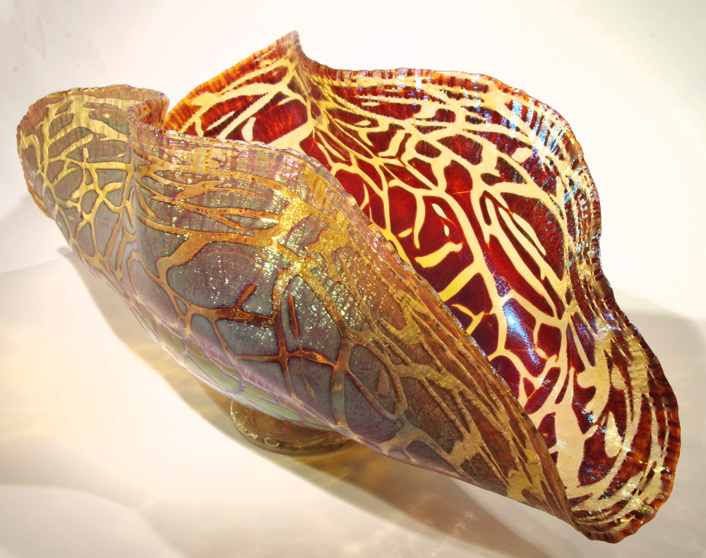 Art Glass Shell Platter from Kela's...a glass gallery on Kauaii