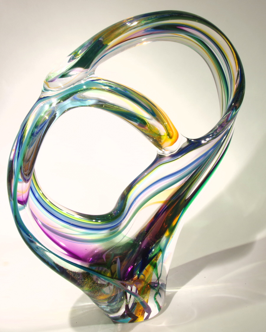 Art Glass Infinity Sculpture from Kela's...a glass gallery on Kauaii