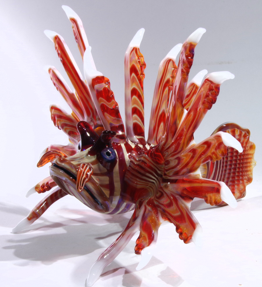 Art Glass Lion Fish from Kela's...a glass gallery on Kauaii
