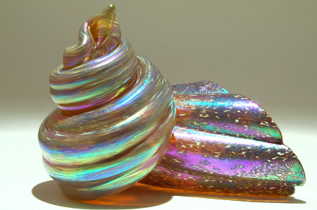 Art Glass Shell Paperweights from Kela's...a glass gallery on Kauai