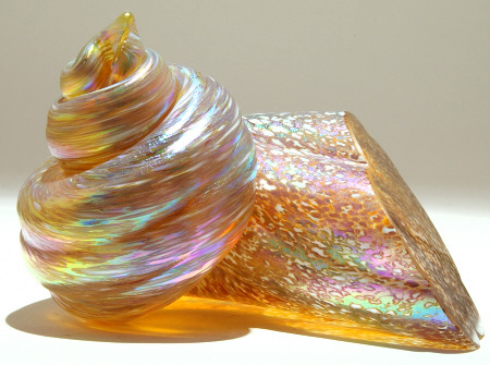 Art Glass Shell Paperweights from Kela's...a glass gallery on Kauai