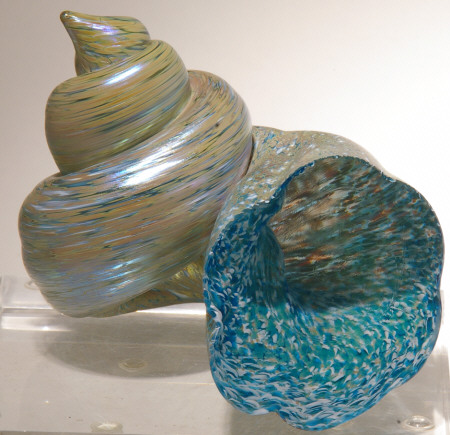 Art Glass Shell Paperweights by Michael Cohn & Molly Stone from Kela's ...