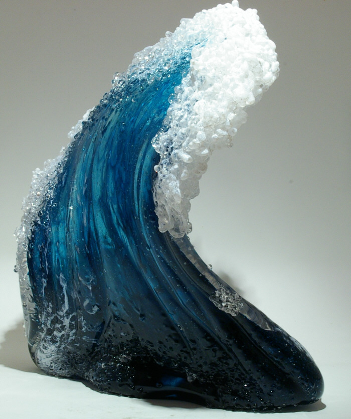 Art Glass Wave Sculpture from Kela's...a glass gallery on Kauaii