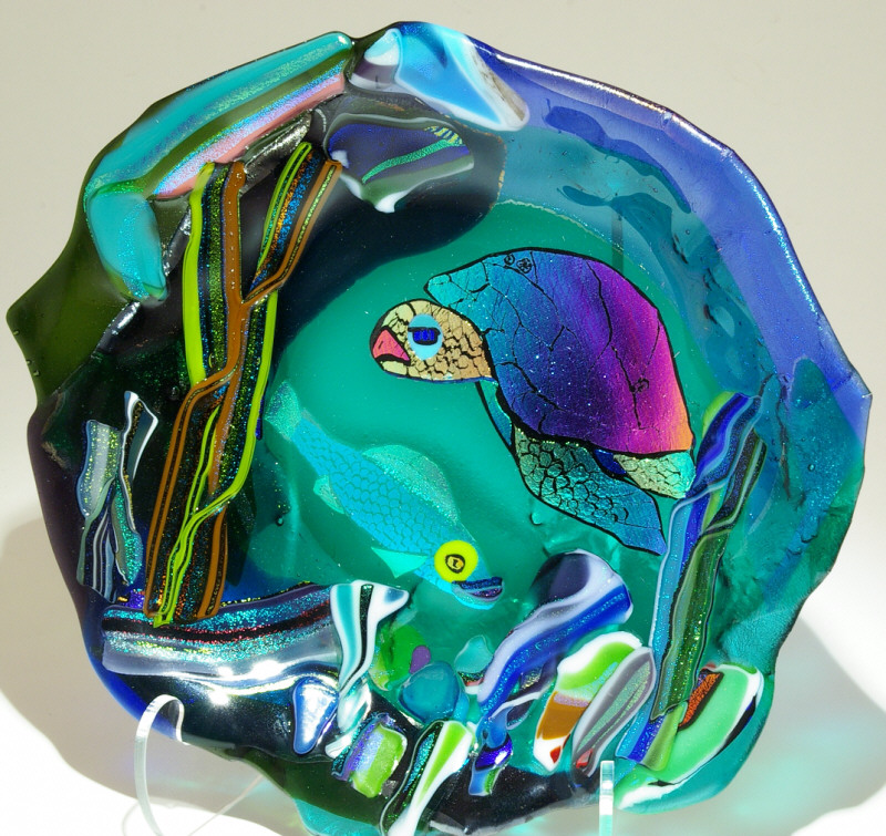 Art Glass Sea Turtle Platter from Kela's...a glass gallery on Kauai