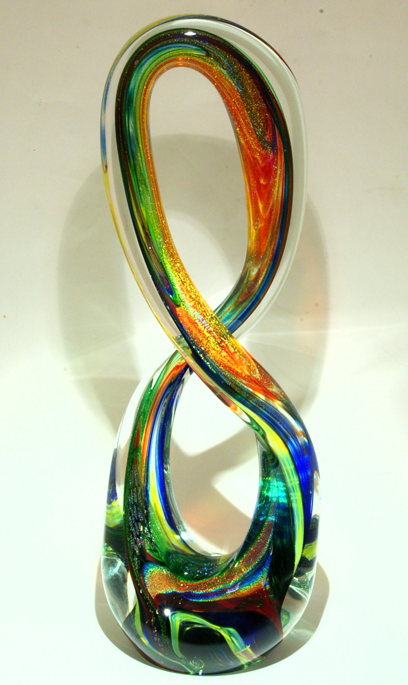 Art Glass Infinity Sculpture from Kela's...a glass gallery on Kauai