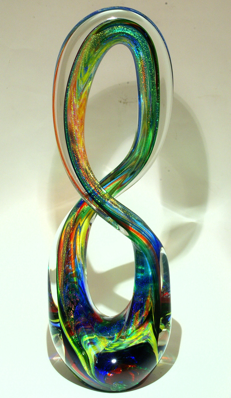 Art Glass Infinity Sculpture from Kela's...a glass gallery on Kauai